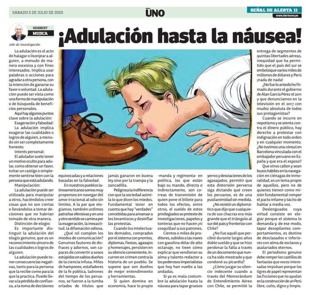 ¡Adulación hasta la náusea!